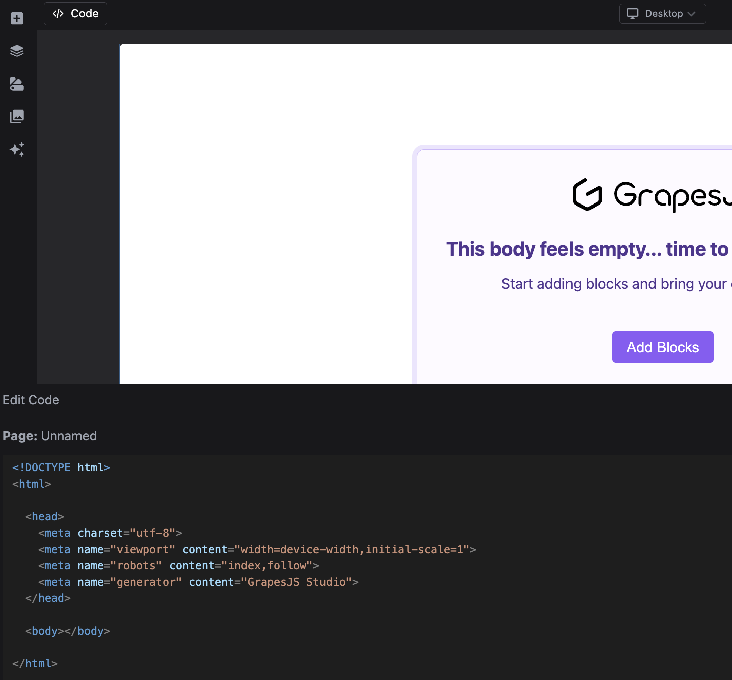 GrapesJS - Free and Open Source Web Template Editor Framework